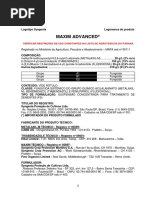 Bula do Fungicida APRON RFC | PDF | Agricultura | Desperdício
