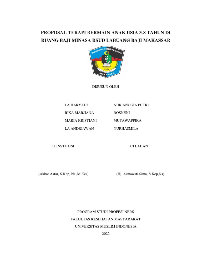 Proposal Terapi Bermain Anak | PDF Proposal Terapi Bermain Anak | PDF