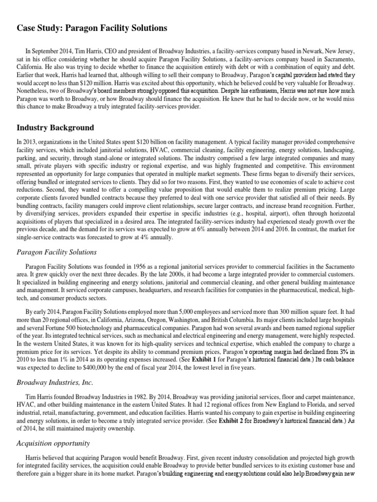 Case Study-Paragon | PDF | Balance Sheet | Equity (Finance)