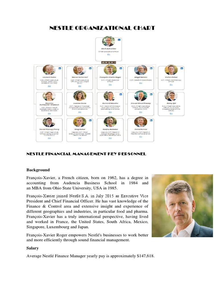 Nestle Organizational Chart | PDF