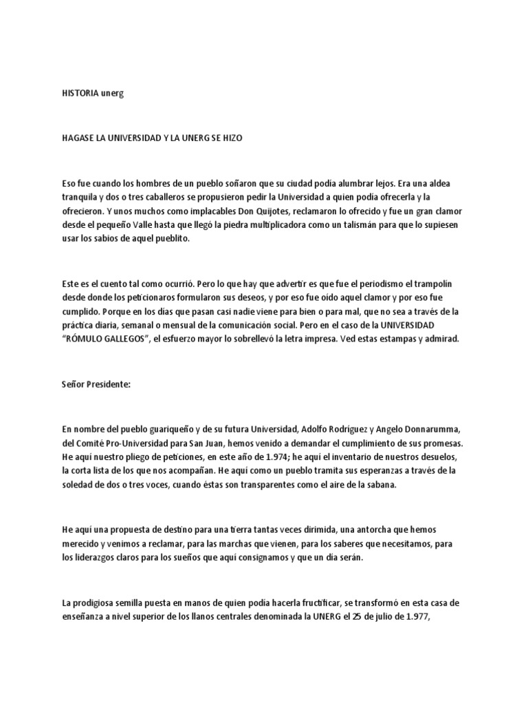 HISTORIA Unerg | PDF | Viajes y turismo | Libros para adolescentes