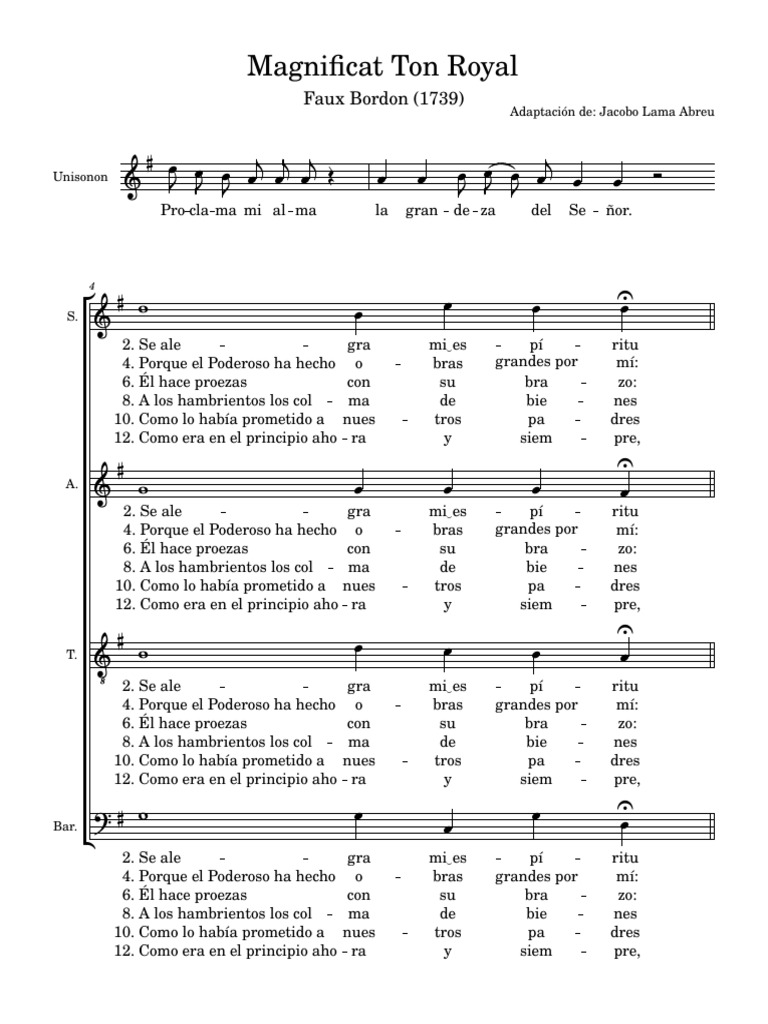 Magnificat Ton Royal | PDF