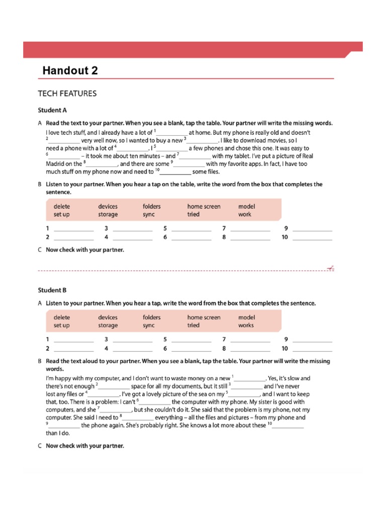 BUS 2.0 Level 3 Lesson Plan 2 Handout 2 | PDF