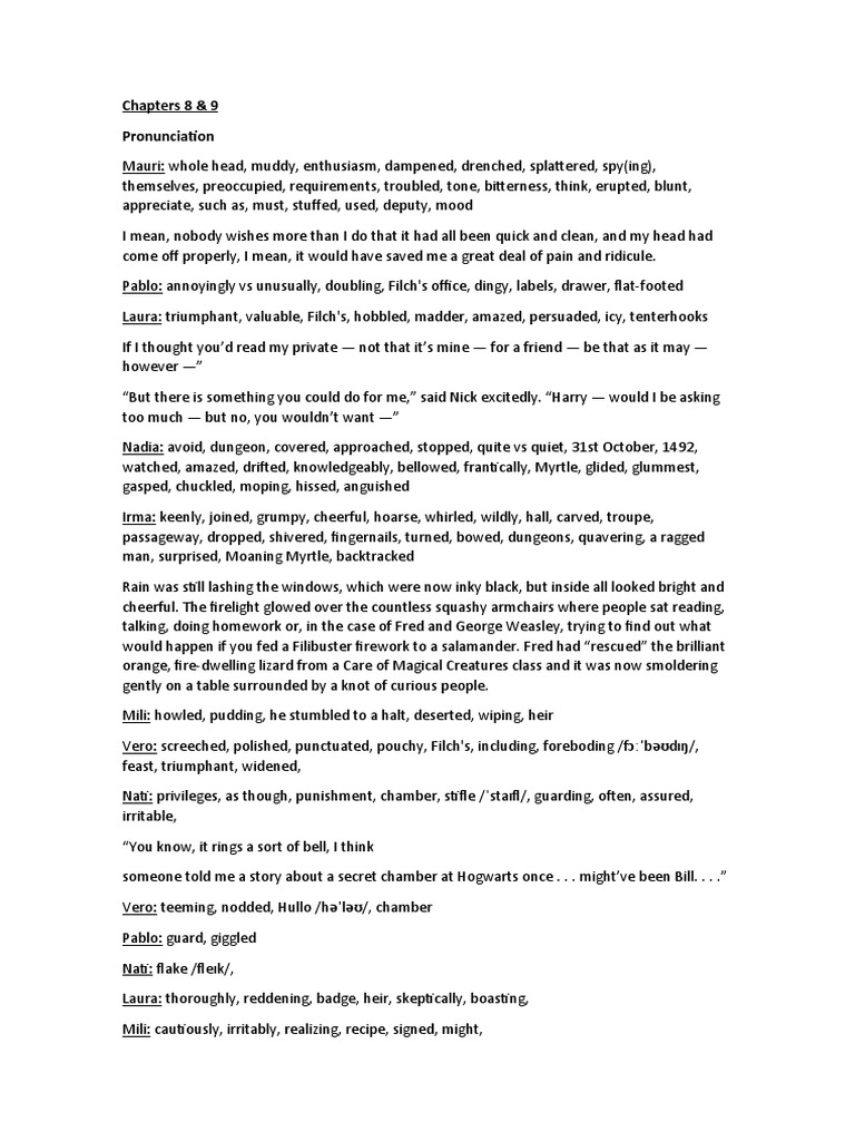 Harry Potter and The Chamber of Secrets Chapteres 8 9 | PDF | Harry Potter