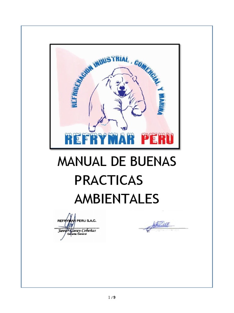 Manual de Buenas Practicas Ambientales en El Trabajo - RP 2021 | PDF ...