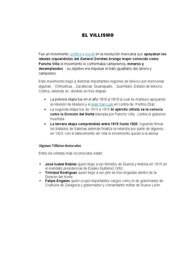 El Villismo | PDF