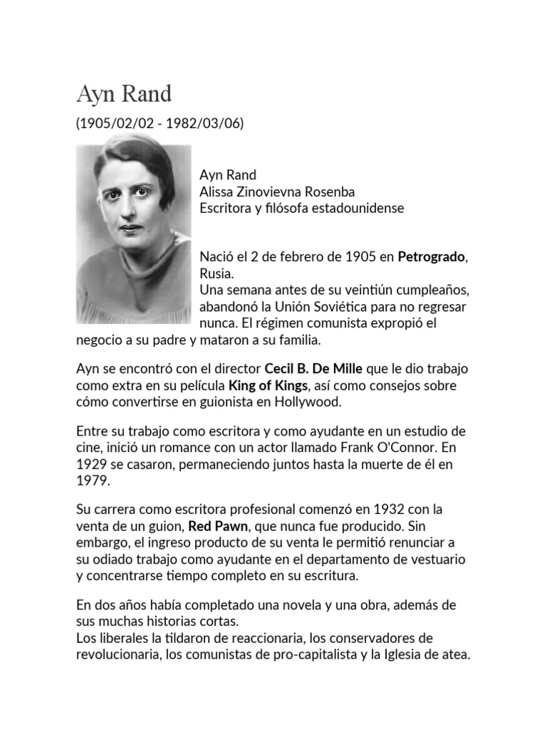 Ayn Rand | PDF | Ayn Rand