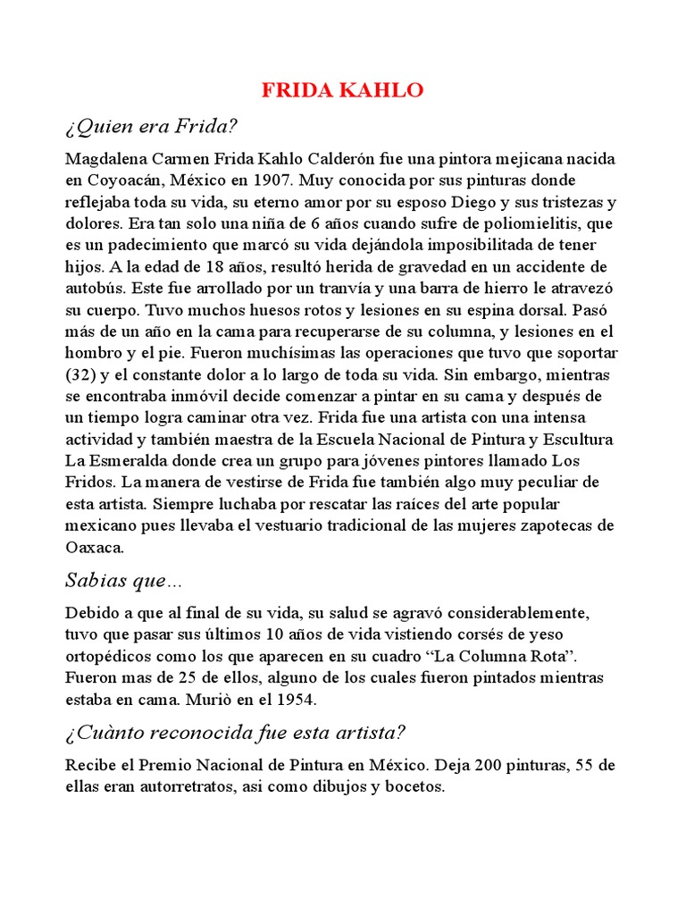 Frida Kahlo | PDF