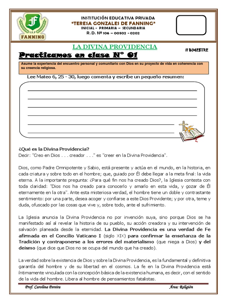 Ficha1 Ii | PDF | Religión y espiritualidad