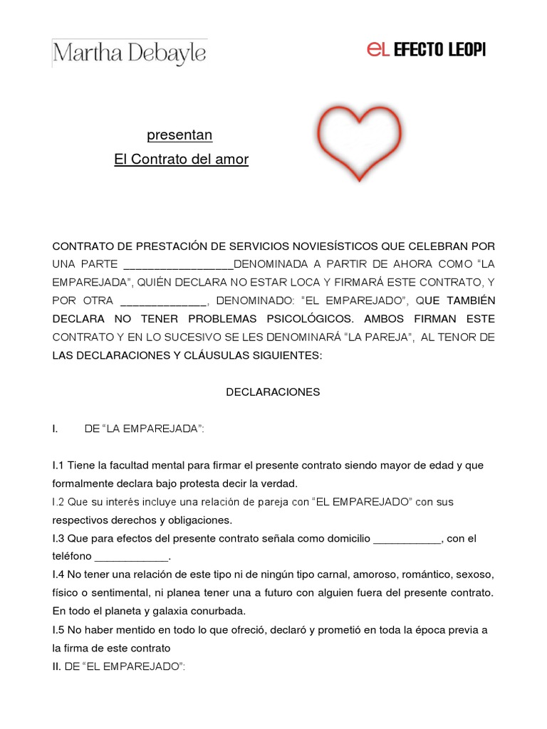 Contrato De Pareja Pdf