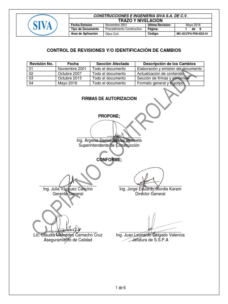 I023-Trazo y Nivelación | PDF | Bienes raíces | Ingeniería