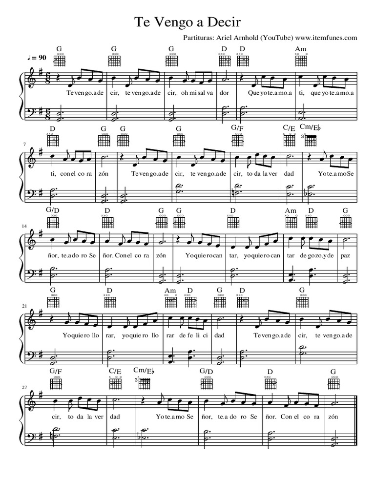 Te Vengo A Decir | PDF