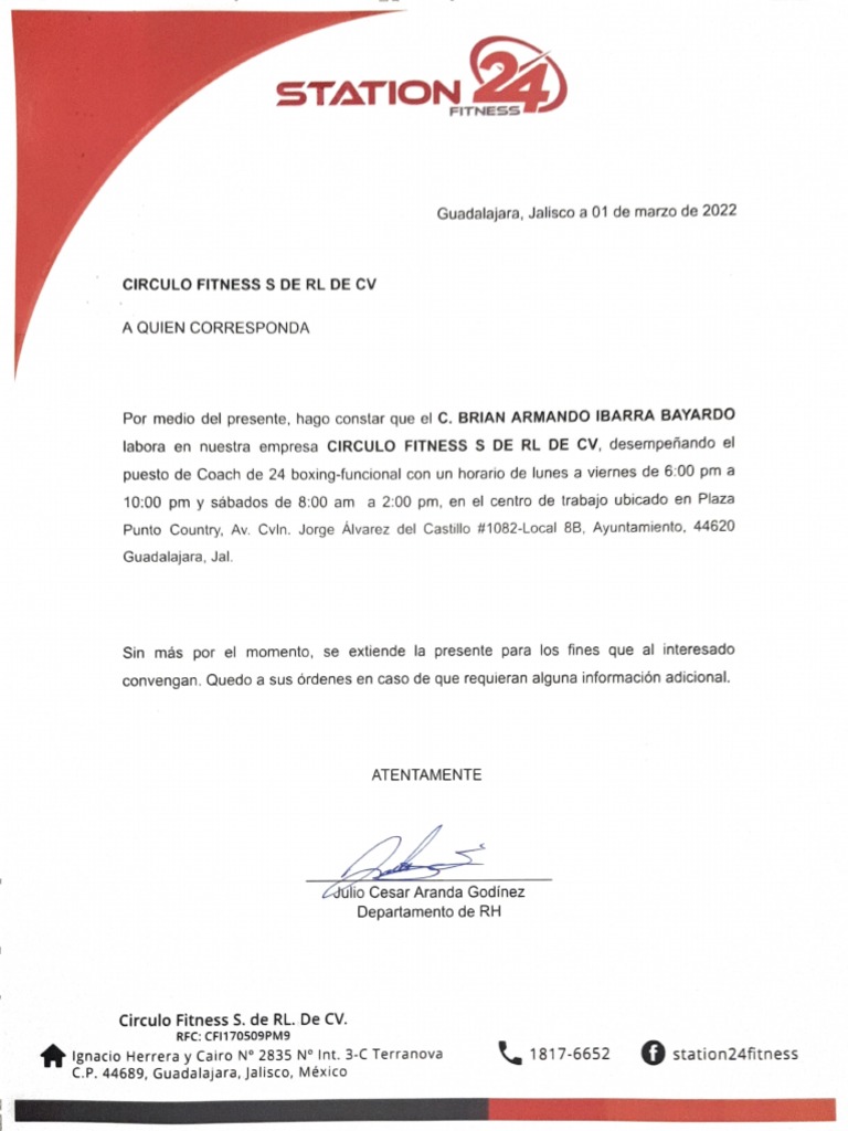 Carta Laboral | PDF