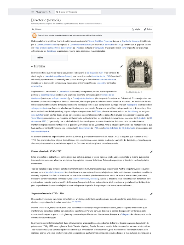 Directorio Francia | PDF | revolución Francesa | Revoluciones Atlánticas