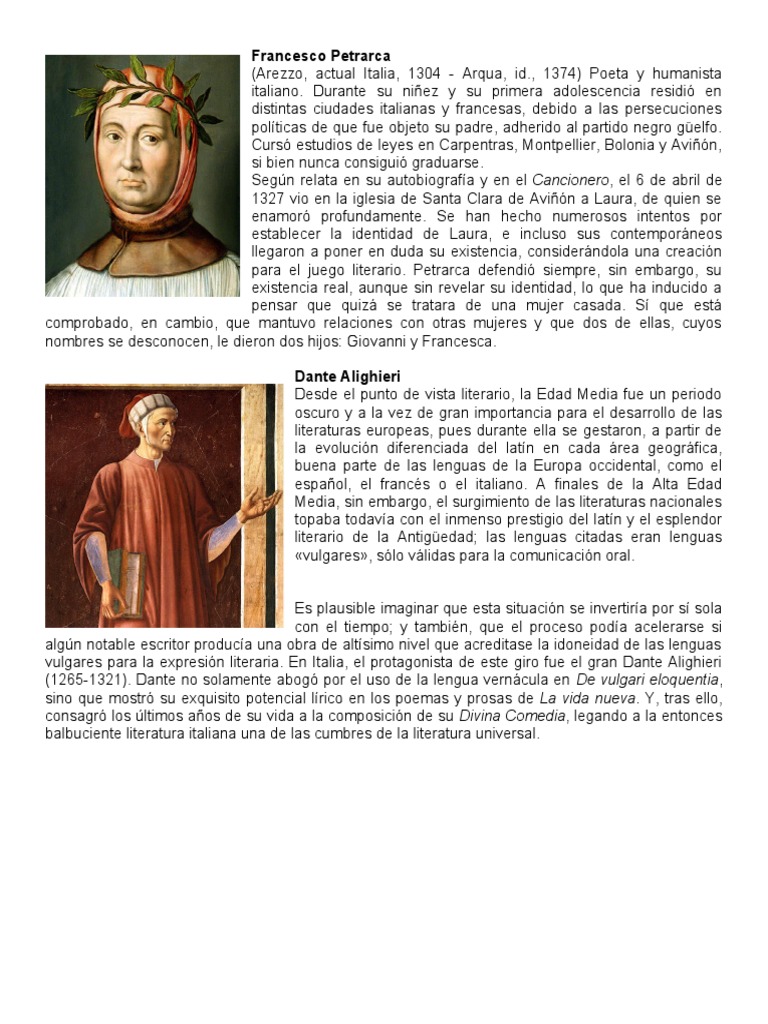 Biografia Francesco Petrarca | PDF