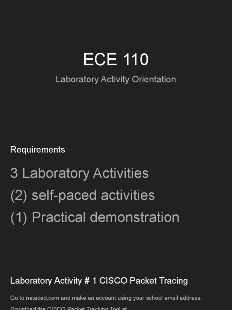 ECE 110 Laboratory Activities | PDF