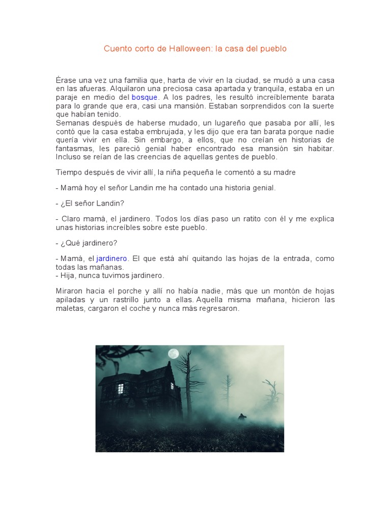 Cuento Corto de Halloween | PDF | Víspera de Todos los Santos