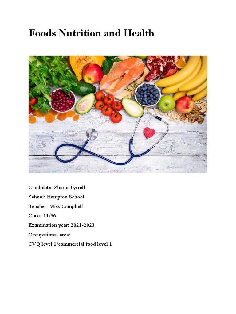 Foods Nutrition and Health Overview | PDF