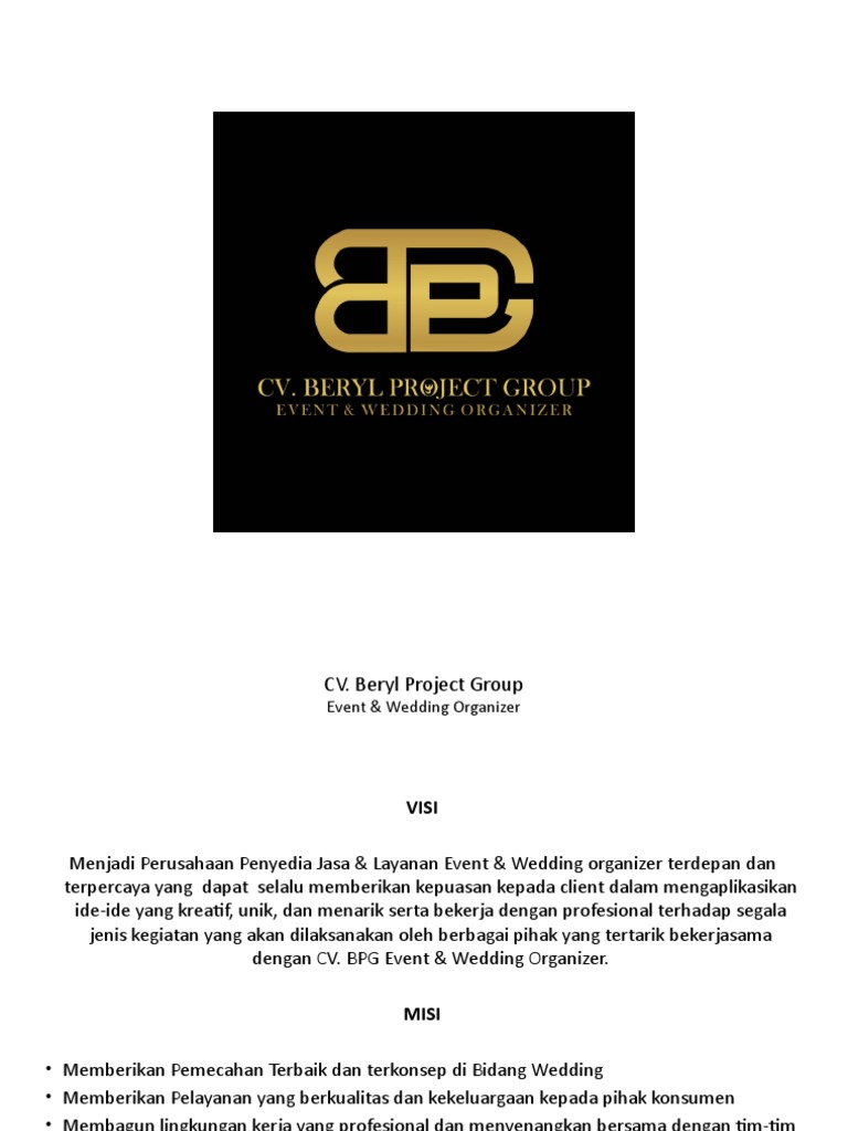 Visi Misi & Latar Belakang BPG | PDF