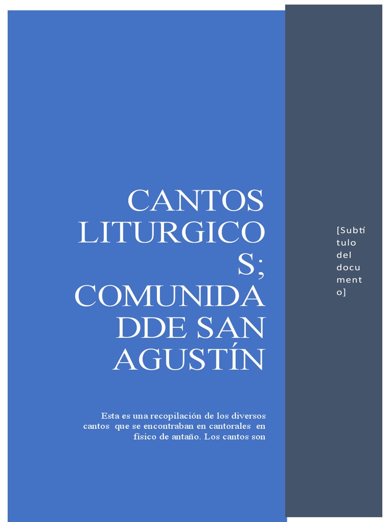 Cantos Liturgicos | PDF | eucaristía | Cristo (título)