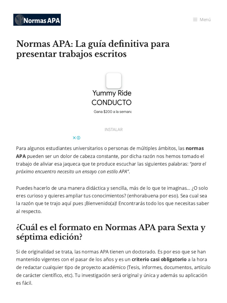 Normas APA Con Plantilla y Generador - Séptima Edición | PDF | Estilo apa | Universidad