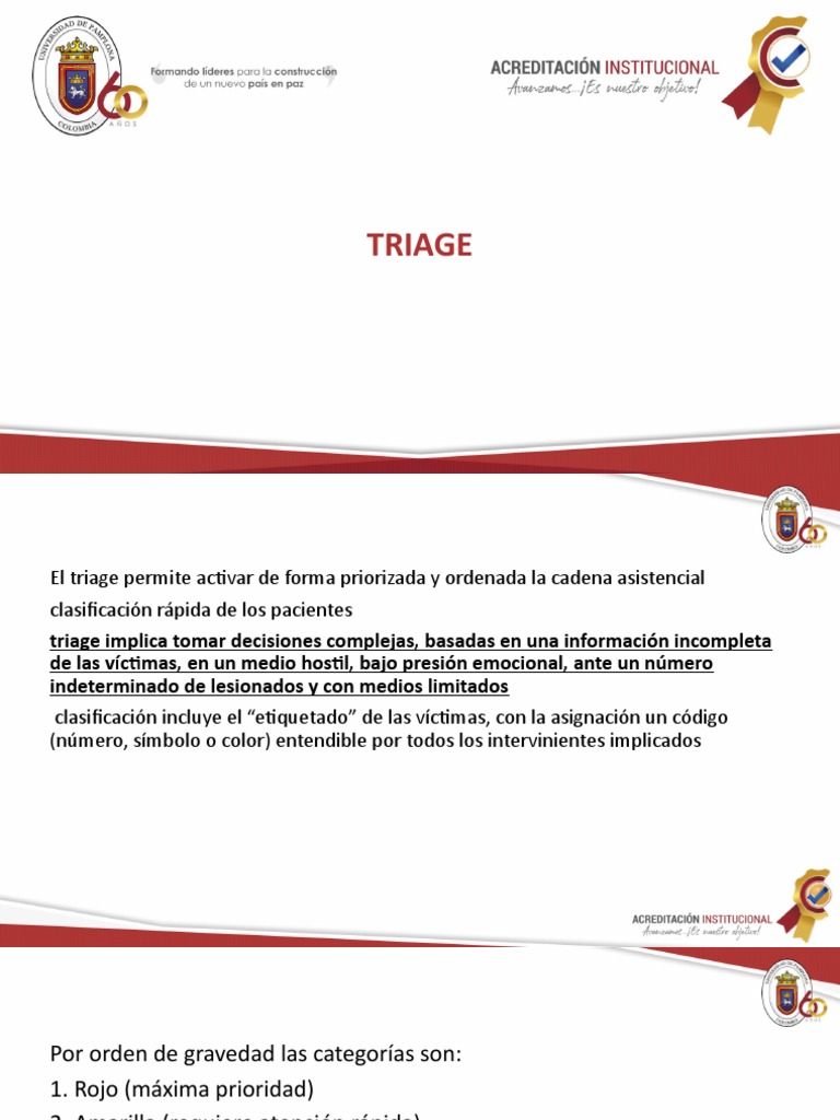 Triage Prehospitalario: Clasificación y Proceso | PDF | Cuidado de la ...