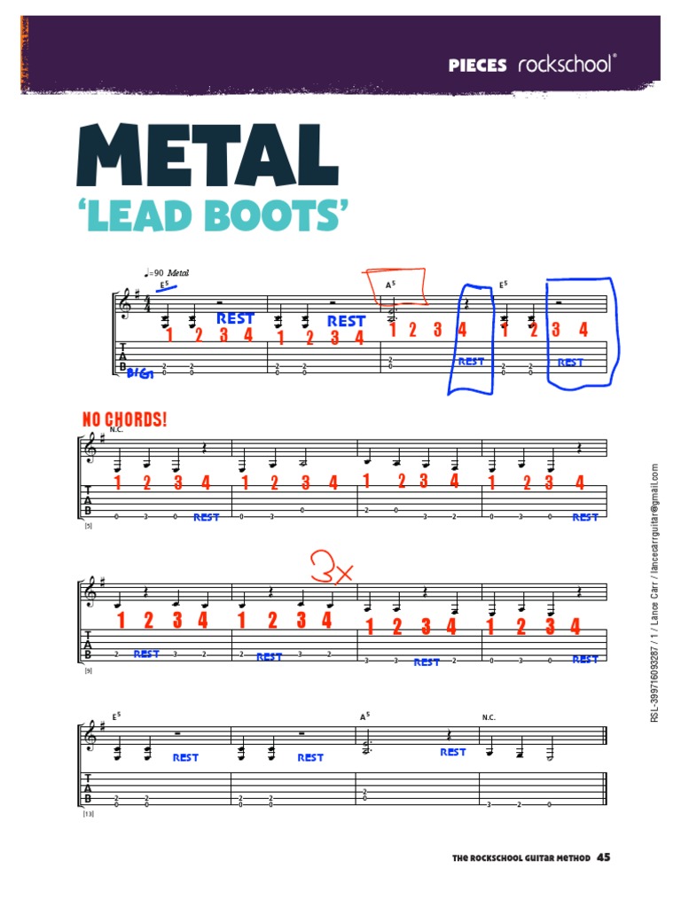 Lead Boots RSL Premiere Electric Guitar - Guitar - Method - 2020 - p4p ...