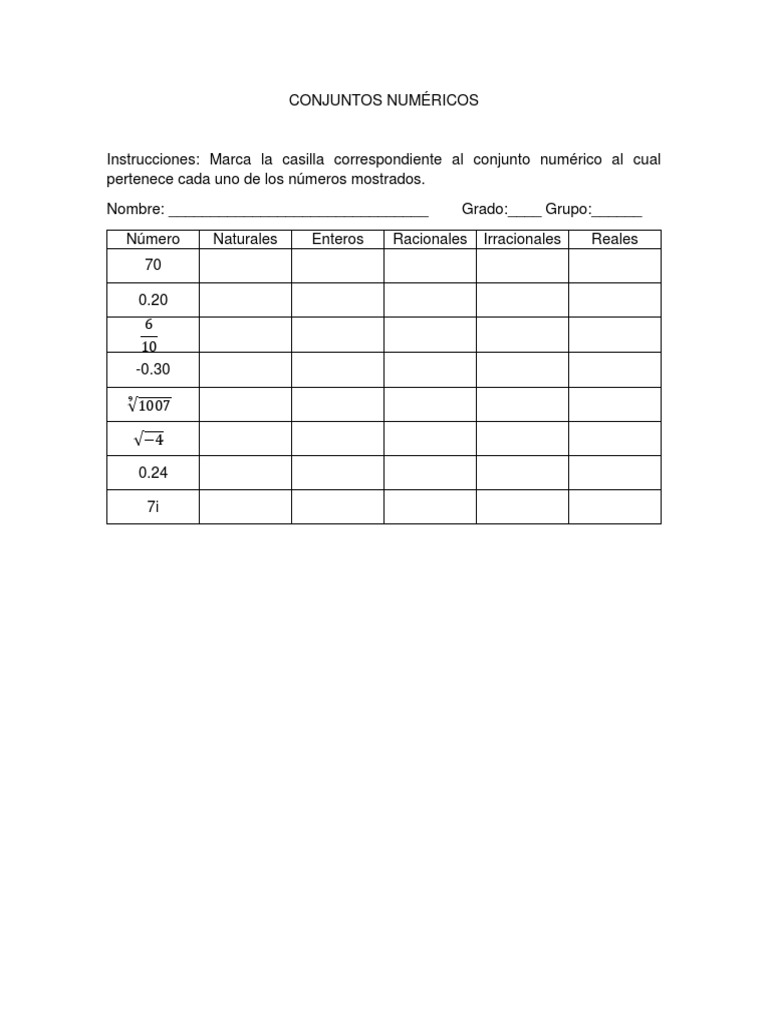 Conjuntos Numericos | PDF