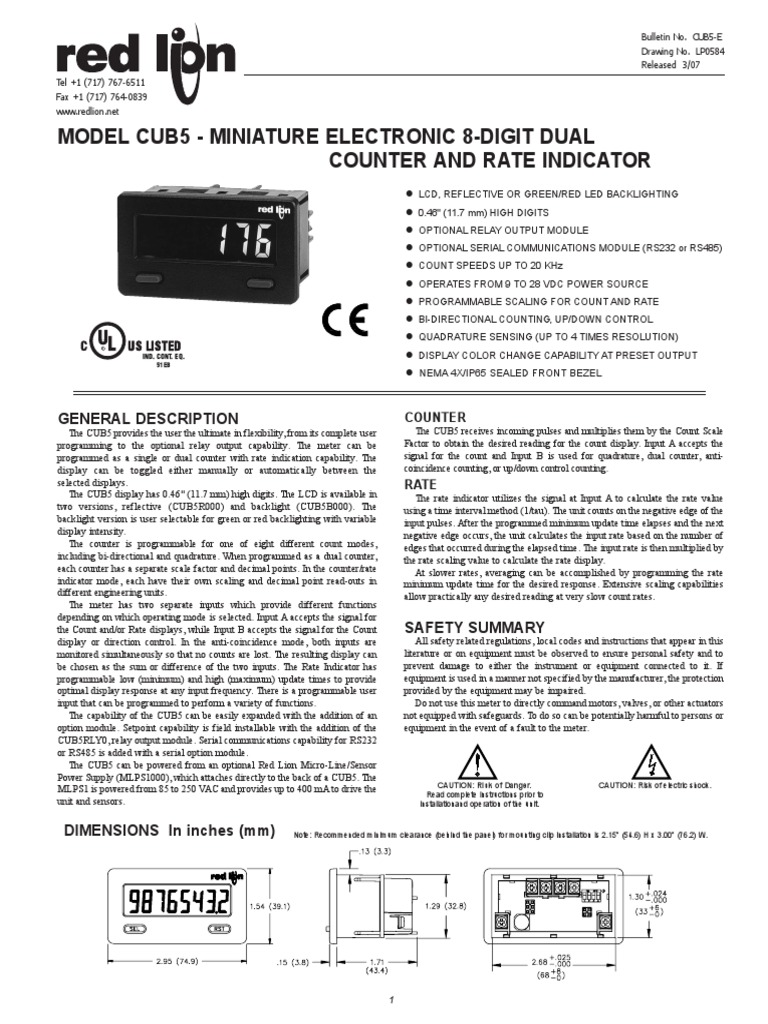 Red Lion | PDF | Electromagnetic Interference | Electromagnetic ...