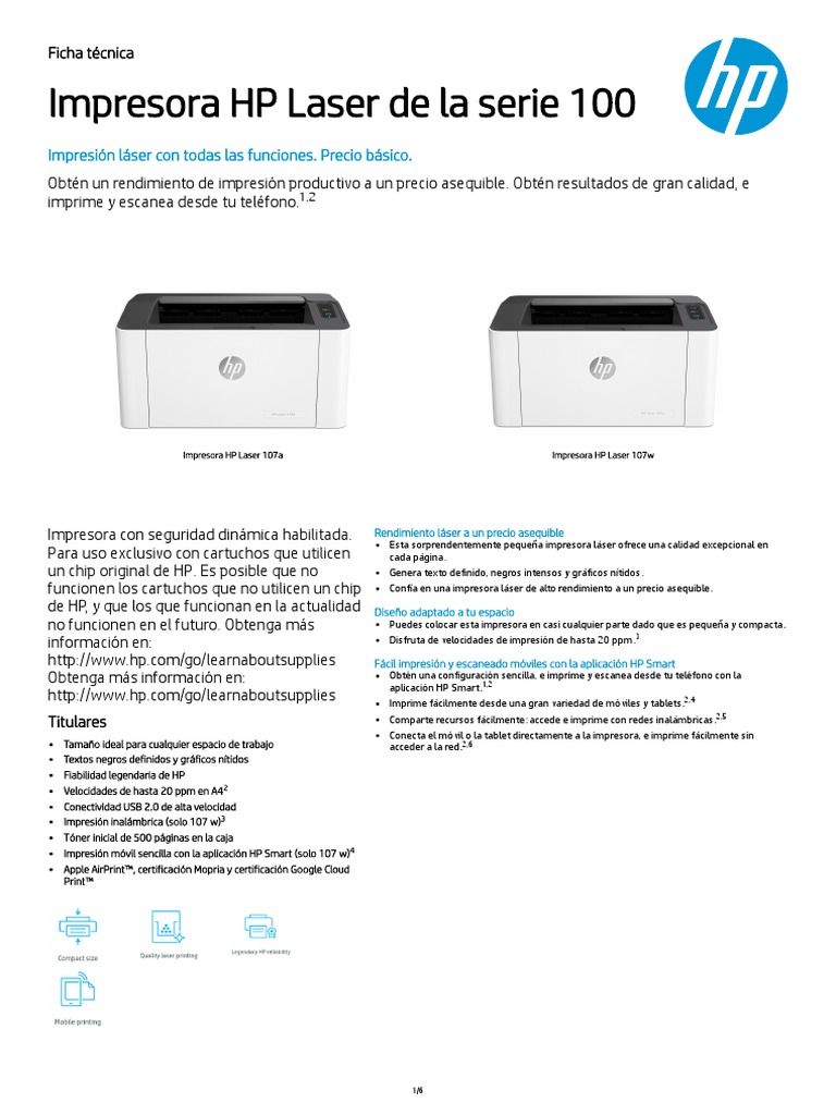 HP Serie 100 | PDF | Impresora (Computación) | Mac OS