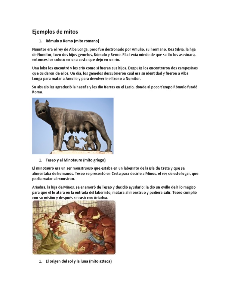 Ejemplos de Mitos | PDF | Thor | Romulus y Remus