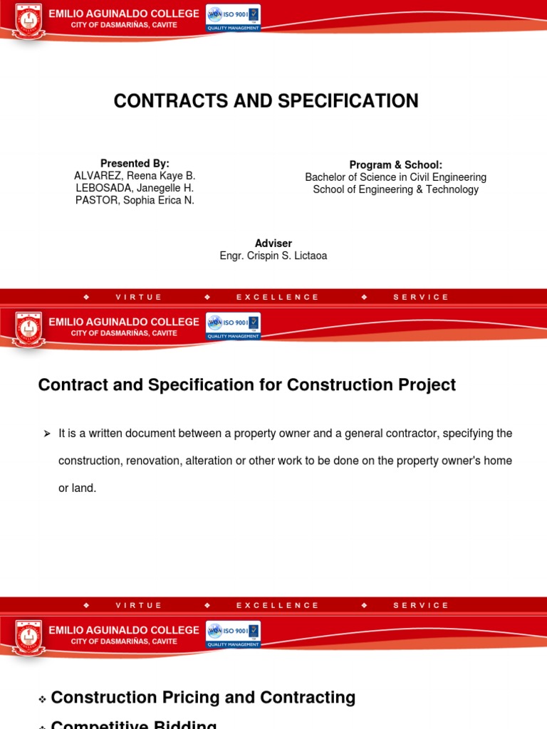Lesson 1 Contract and Specification | PDF | Business | Private Law