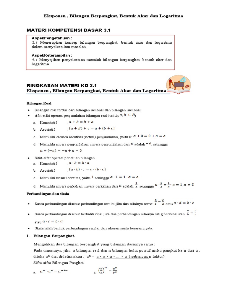 3.1 Eksponen Bil Pangkat Dan Logaritma | PDF | Metode & Bahan Ajar