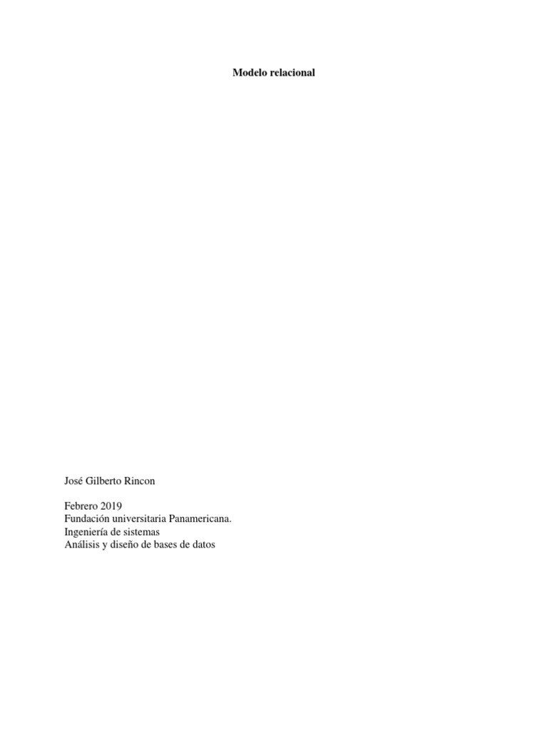Analisis y Diseño de Bases de Datos Actividad 3 | PDF | Base de datos ... Analisis y Diseño de Bases de Datos Actividad 3 | PDF | Base de datos ...