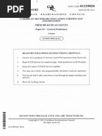 CXC Principles of Accounts - January 2020 - Paper 1 | PDF