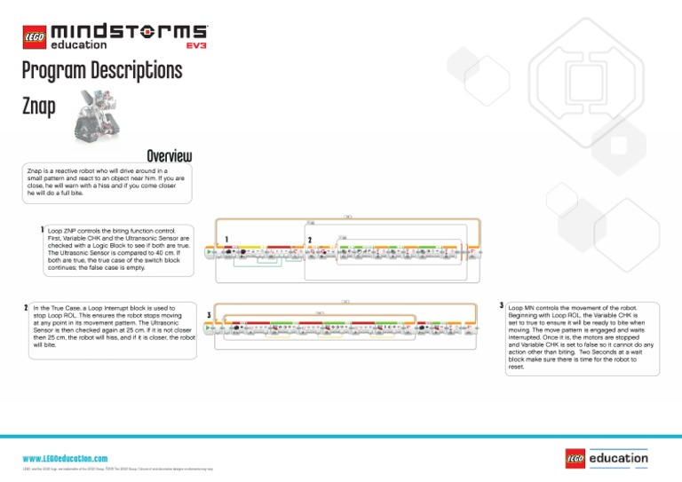 Ev3 Program Description Znap | PDF