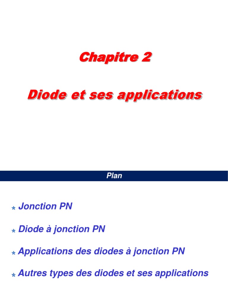 Chapitre 2 - Diodes À Jonction PN | PDF | Diode | Jonction P-N