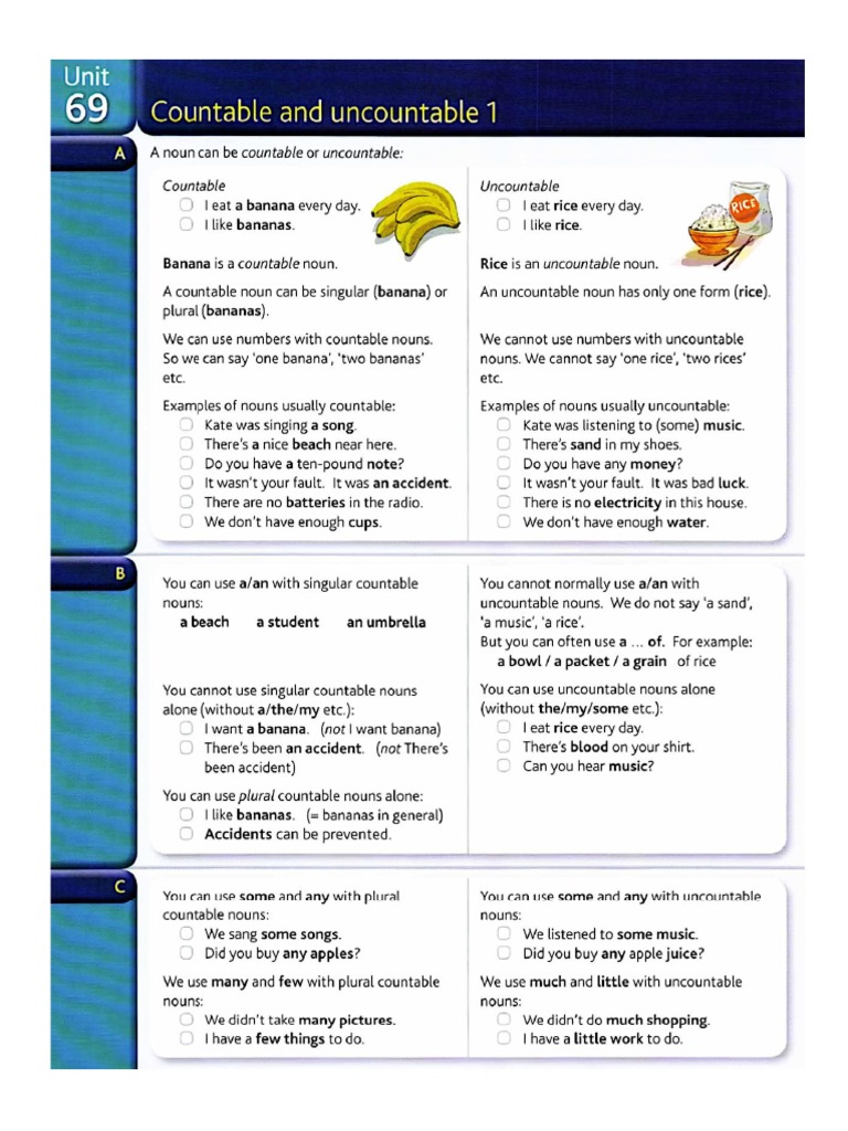 Countable and Uncountable Nouns | PDF