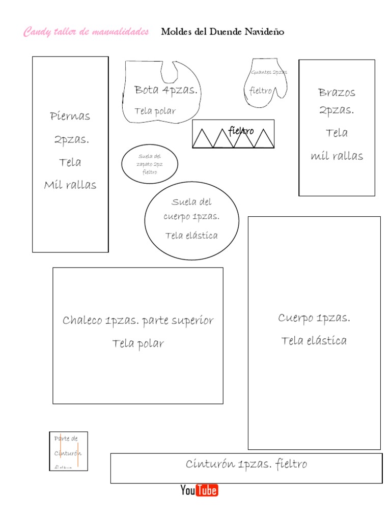 Molde de Duende Navideño | PDF