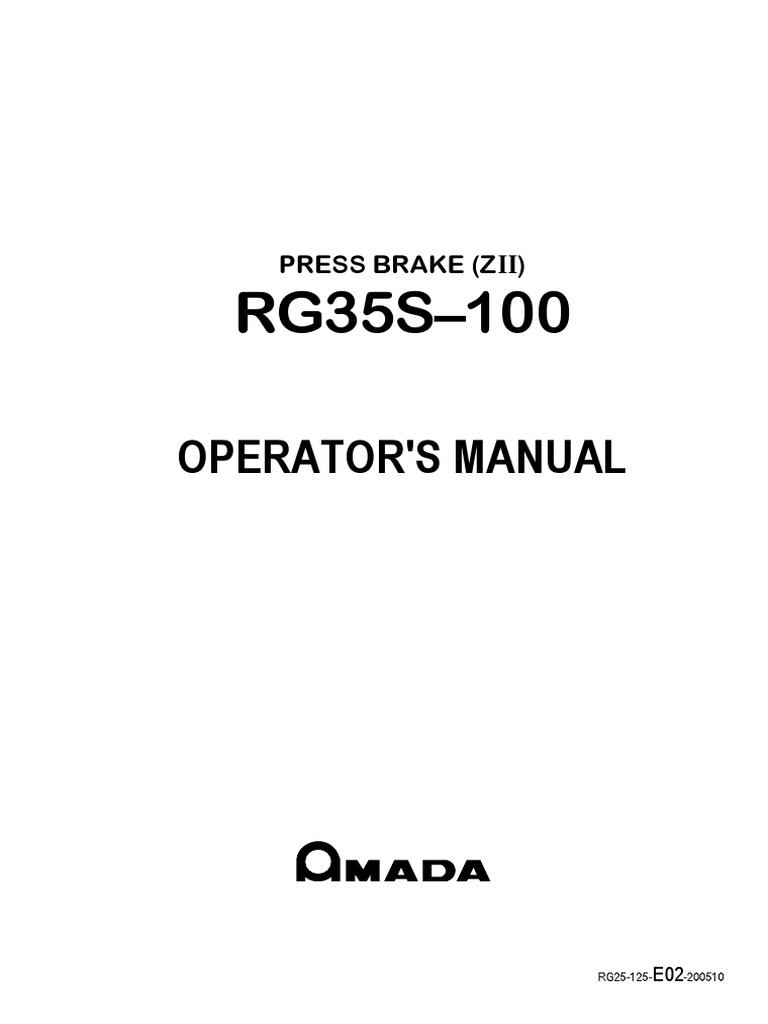 RG25125 Operators Manual RG25125E02200510 | PDF | Transformer ...