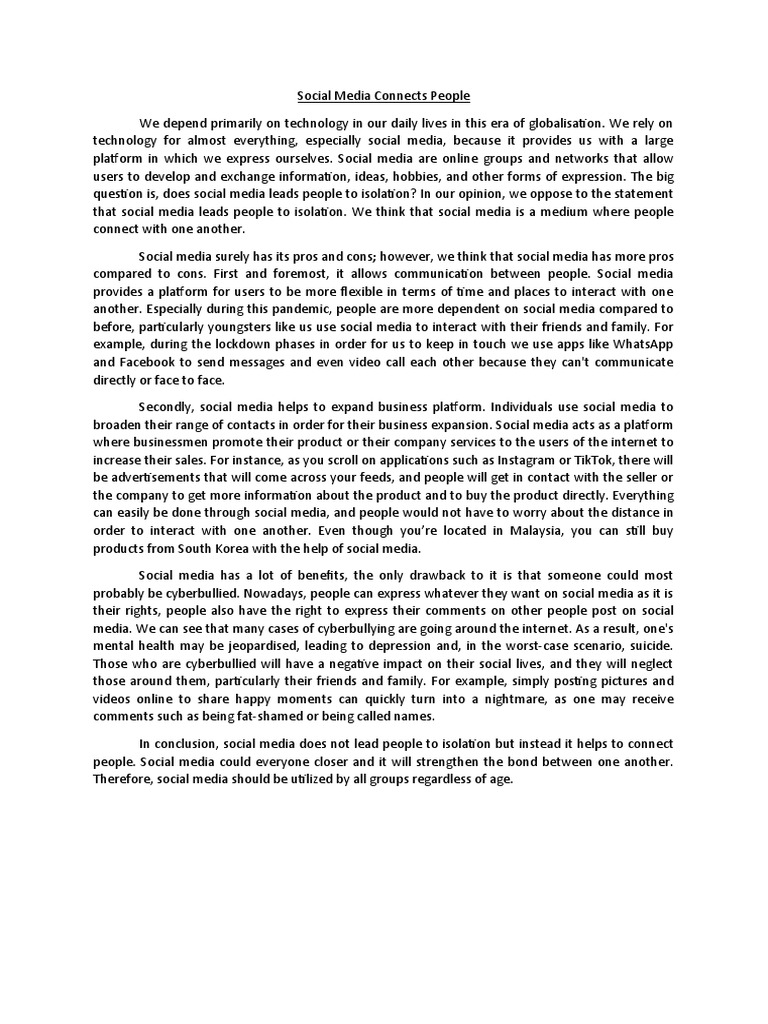 Argumentative Essay | PDF | Social Media | Popular Culture & Media Studies