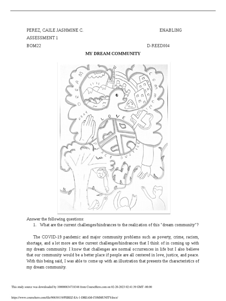 My Vision for a Dream Community | PDF | Self-Improvement | Science ...
