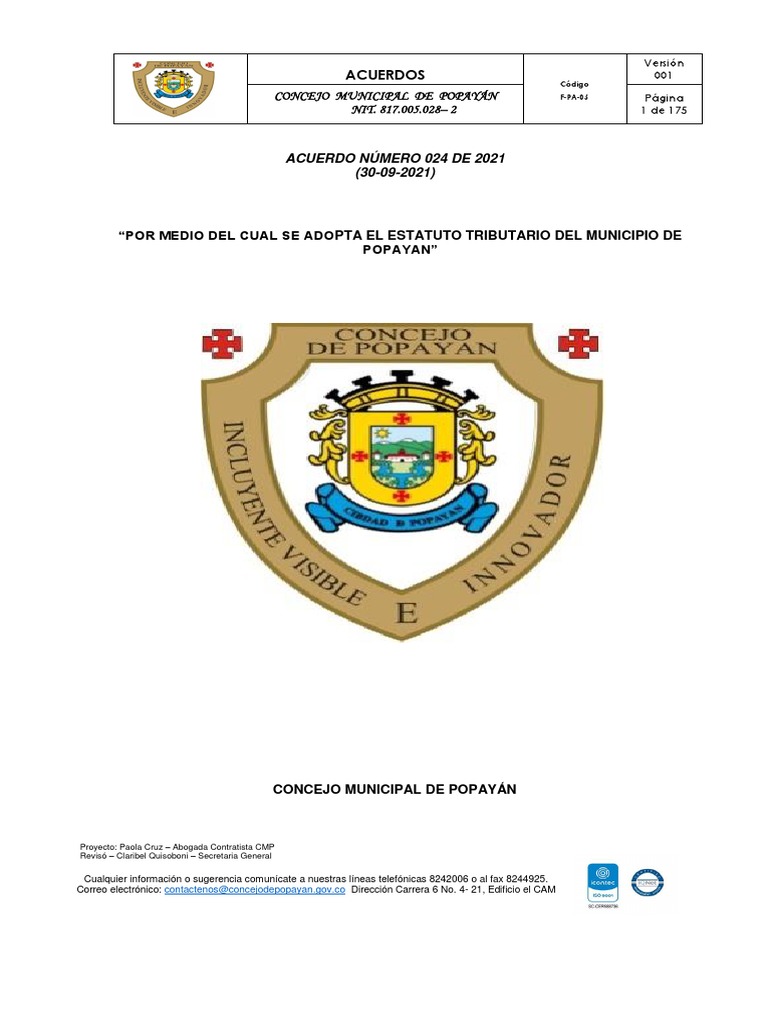 Acuerdo 024 de 2021e7fddd9 | PDF | Justicia | Crimen y violencia