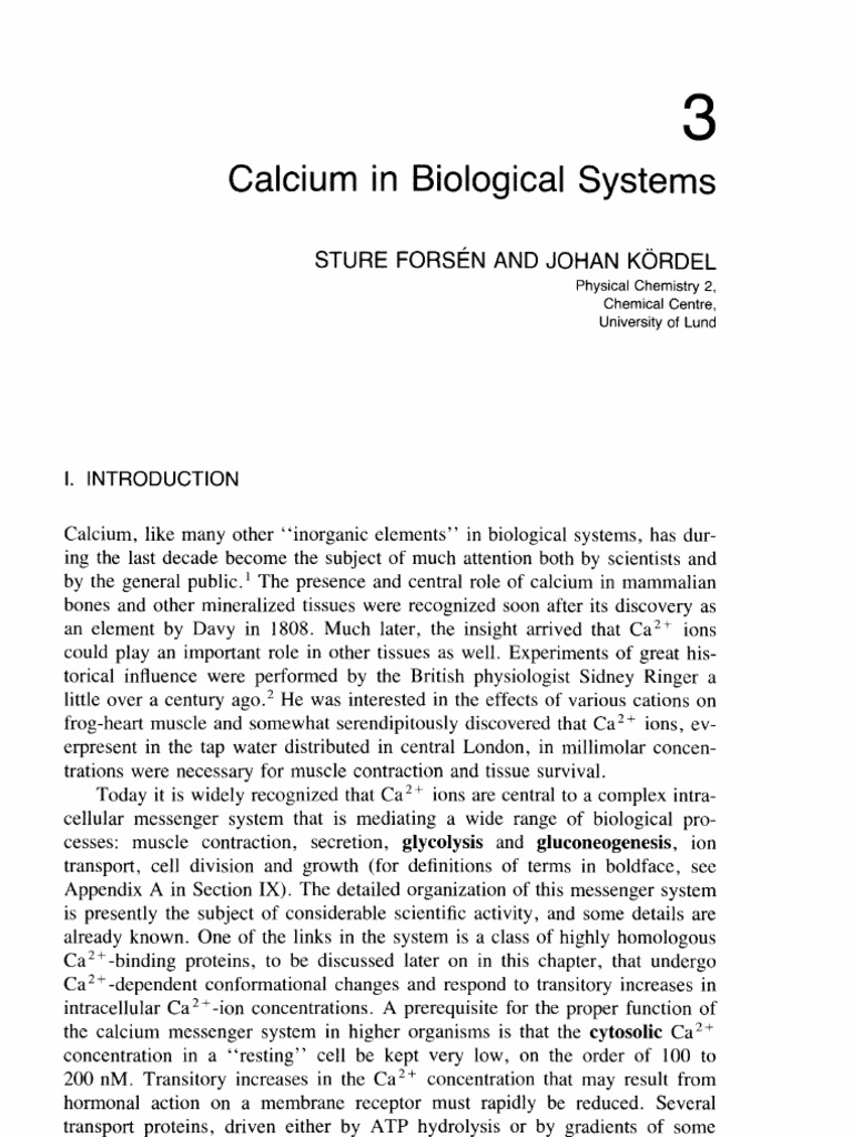 Calcium in Biological System | PDF | Calcium In Biology | Calcium