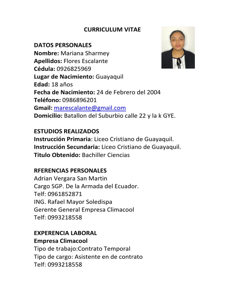Curriculum Vitae Mariana Flores | PDF