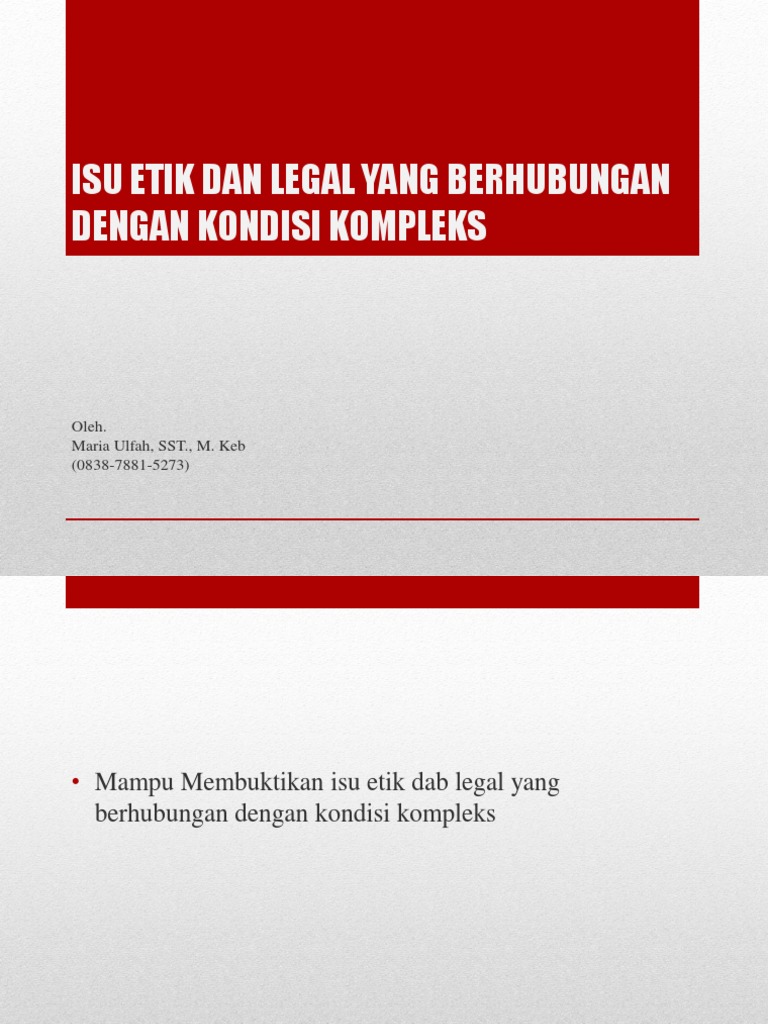 Isu Etik dan Legal dalam Kebidanan | PDF