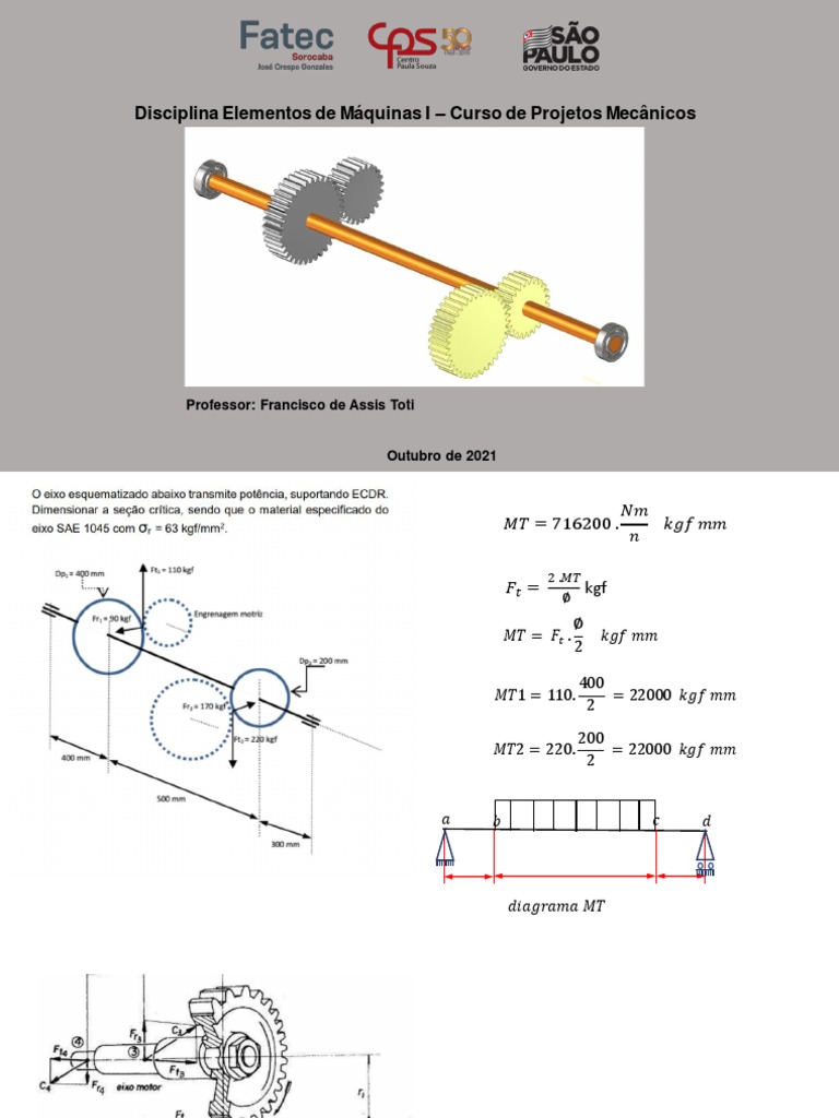 EMAQ1 - Exercício 03 - Eixo - ECDR - Resolvido | PDF