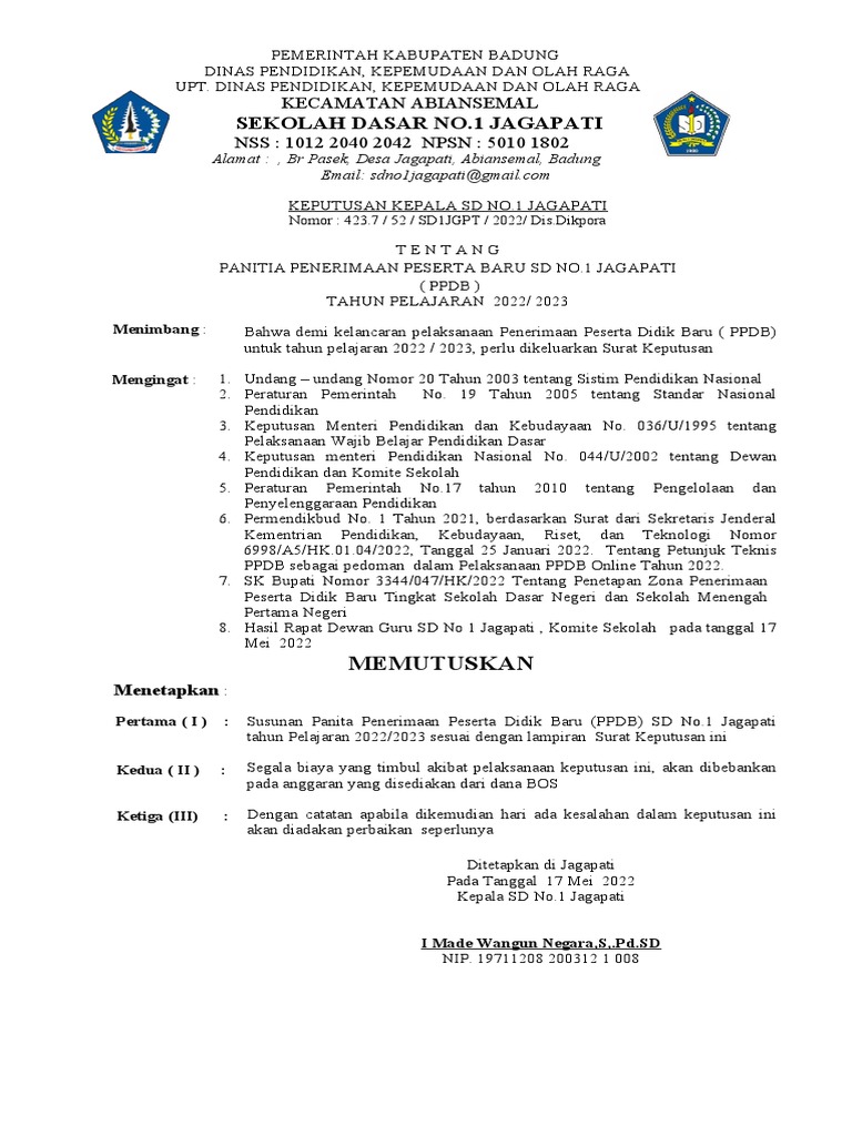 SK PPDB 2022-2023 | PDF