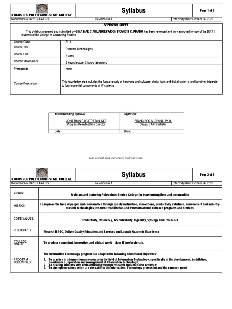 El 1 - Platform Technologies | PDF | Critical Thinking | Information