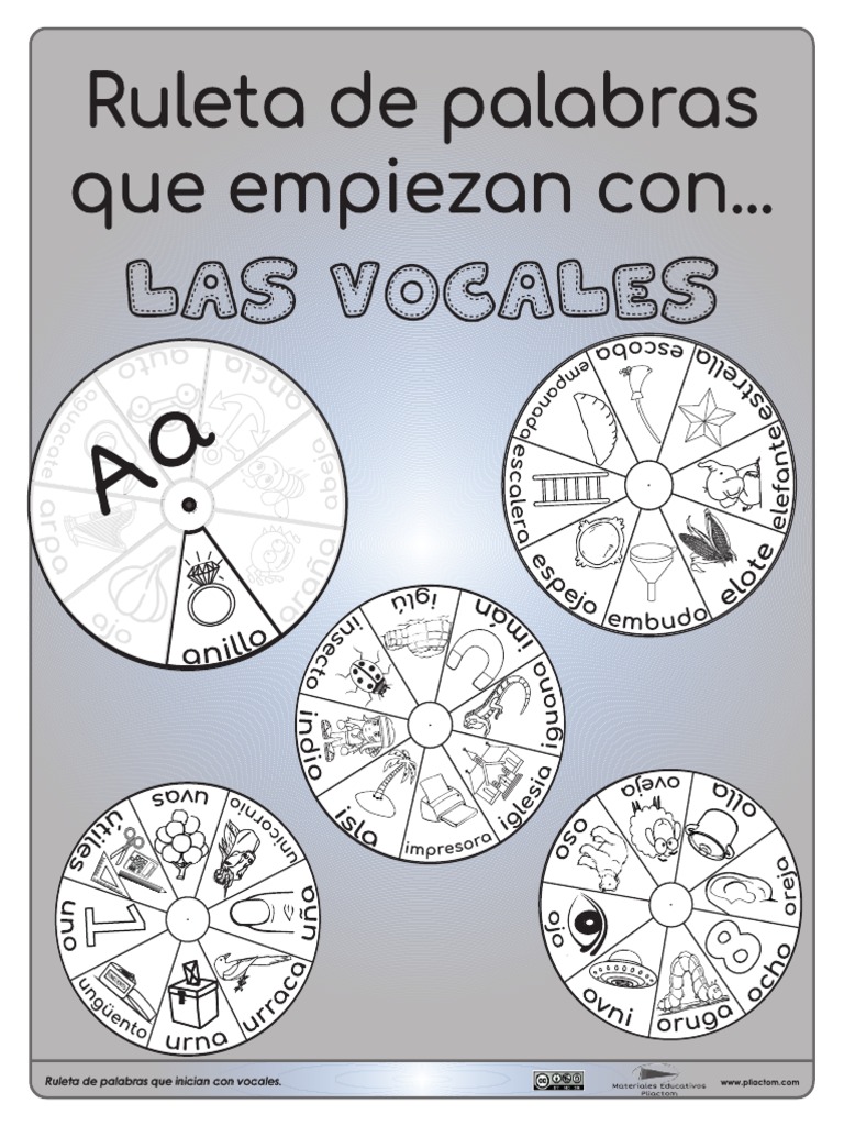Ruleta Vocales Negro | PDF | Estudios de idiomas extranjeros | Salud y ...